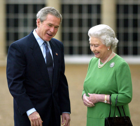George W Bush Queen Elizabeth Ii Editorial Stock Photo - Stock Image ...