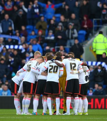 Fulham Players Huddle Together Before Kick Editorial Stock Photo ...