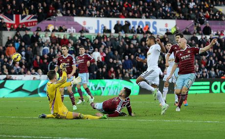 Wayne Routledge Swansea City Has Shot Editorial Stock Photo - Stock ...