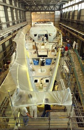 Mirabella V Yacht Before Launch Editorial Stock Photo - Stock Image ...