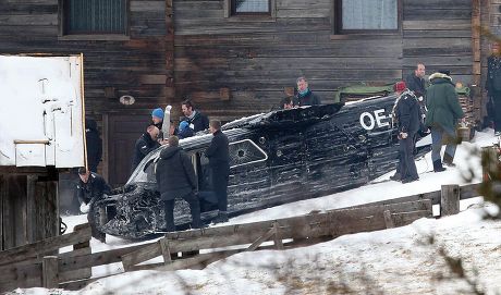James Bond 'Spectre' film set, Obertilliach, Austria - 15 Jan 2015 ...