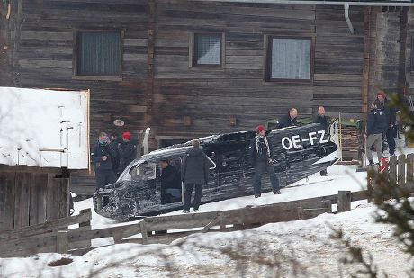 James Bond 'Spectre' film set, Obertilliach, Austria - 15 Jan 2015 ...