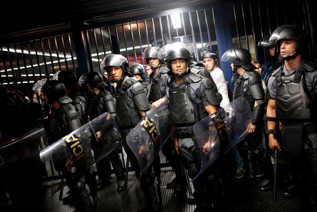 Riot Police Shields Subway Station During Editorial Stock Photo - Stock ...