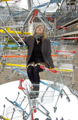 Abigail Fallis Her Shopping Trolley Sculpture Editorial Stock Photo ...