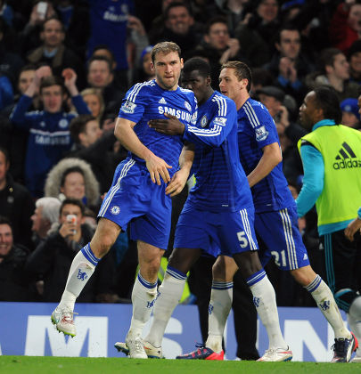 Branislav Ivanovic Celebrates His Team Mates Editorial Stock Photo ...