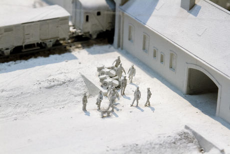 Model Replica Guards Auschwitz Concentration Camps Editorial Stock ...