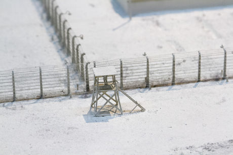 Model Replica Watchtower Auschwitz Concentration Camps Editorial Stock ...