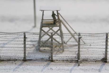 Model Replica Auschwitz Concentration Camps Created Editorial Stock ...