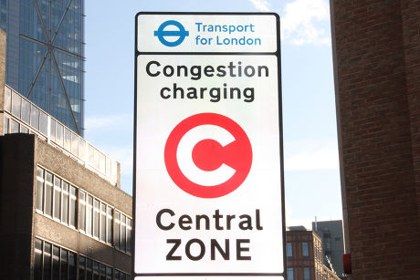 Congestion Charge Zone Sign Editorial Stock Photo - Stock Image ...