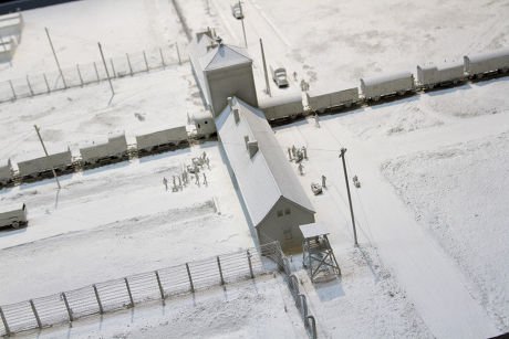 Model Replica Auschwitz Concentration Camp Created Editorial Stock ...