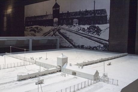 Model Replica Auschwitz Concentration Camp Created Editorial Stock ...