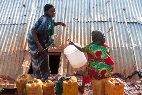 Somali Nomad Girls Get Water Well Editorial Stock Photo - Stock Image ...
