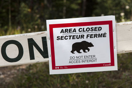Warning Sign Bears Do Not Enter Editorial Stock Photo - Stock Image ...