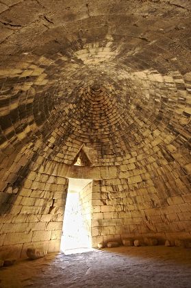 Interior Treasury Atreus Impressive Tholos Beehive Editorial Stock ...