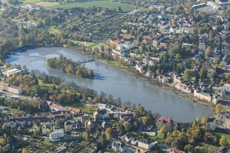 Aerial View Teich Lake Island Zoo Editorial Stock Photo - Stock Image ...