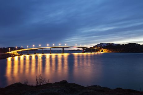 Bridge Somaroy Tromso Troms Norway Editorial Stock Photo - Stock Image ...