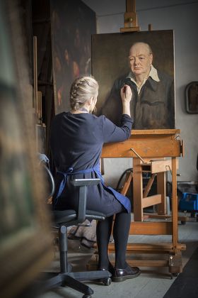 Restorer India Dewar Works On Portrait Editorial Stock Photo - Stock ...