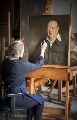 Restorer India Dewar Works On Portrait Editorial Stock Photo - Stock ...