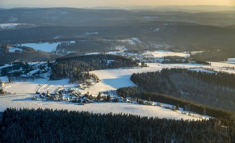 Aerial View Village Snow District Winterberg Editorial Stock Photo ...
