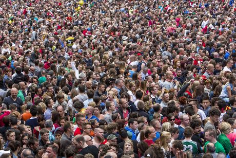 Densely Packed Crowd Public Festival Mons Editorial Stock Photo - Stock ...