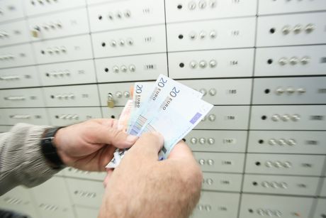 Bank Safety Deposit Box Euro Banknotes Editorial Stock Photo - Stock ...