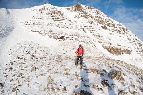 Skier On Mam Tor Editorial Stock Photo - Stock Image | Shutterstock