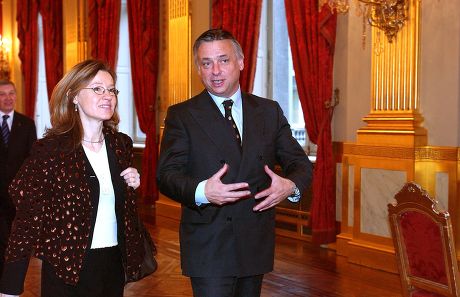 BELGIAN CELEBRITIES AT A RECEPTION AT THE ROYAL PALACE OF BRUSSELS ...