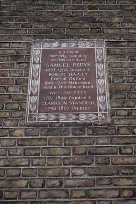 Samuel Pepys Red Plaque Buckingham Street Editorial Stock Photo - Stock Image | Shutterstock