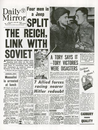 Wwii April 28 1945 Daily Mirror Editorial Stock Photo - Stock Image ...