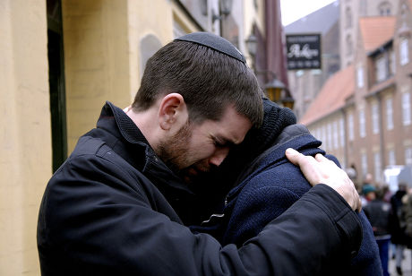 Two Danish Male Jews Comfort Each Editorial Stock Photo - Stock Image ...
