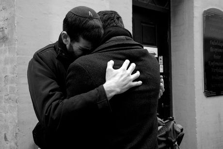 Two Danish Male Jews Comfort Each Editorial Stock Photo - Stock Image ...