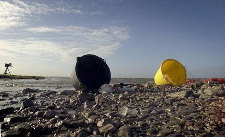 Two Empty Buckets Used By Chinese Editorial Stock Photo - Stock Image ...