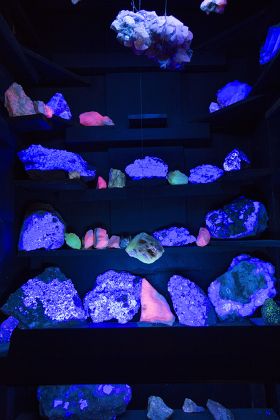 Flourescent Minerals Glowing Ultra Violet Light Editorial Stock Photo ...