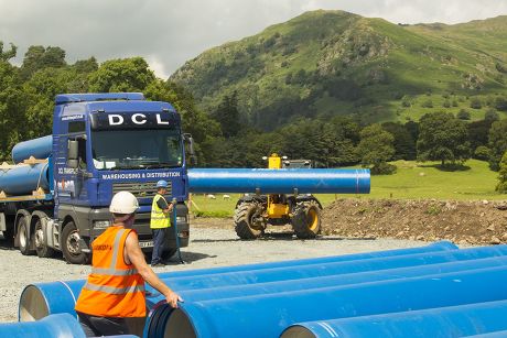 Lorry Delivering Hydro Pipes New Rydal Editorial Stock Photo - Stock ...