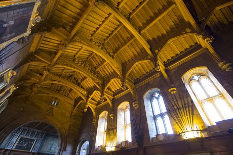 Vaulted Wooden Ceiling Great Hall Bamburgh Editorial Stock Photo ...