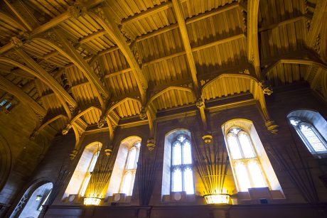 Vaulted Wooden Ceiling Great Hall Bamburgh Editorial Stock Photo ...