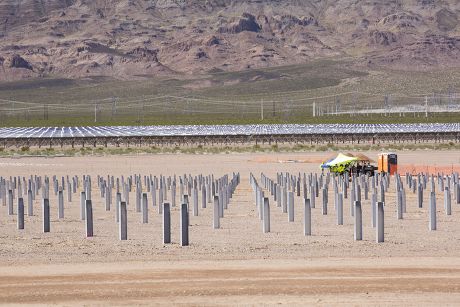 Construction Workers Building Copper Mountain Solar Editorial Stock ...