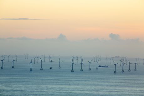 Offshore Wind Farm Gas Platforms Morecambe Editorial Stock Photo ...