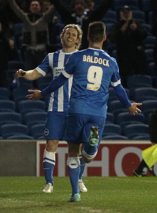 Brighton Hove Albions Sam Baldock Celebrates Editorial Stock Photo ...