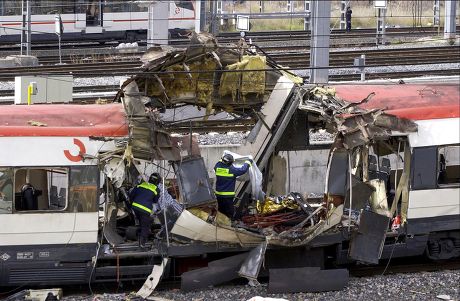 Bombed Wreckage Commuter Train Atocha Railway Editorial Stock Photo ...