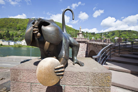 Sculpture Brueckenaffe Bridge Monkey Created By Editorial Stock Photo ...
