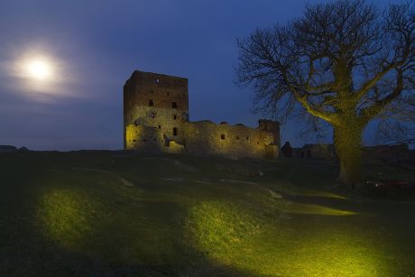 Castle Ruins Hammershus Bornholm Denmark Europe Editorial Stock Photo ...