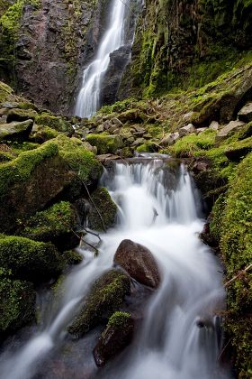Burgbachwasserfall Waterfall Forest Near Schapbach Black Editorial ...