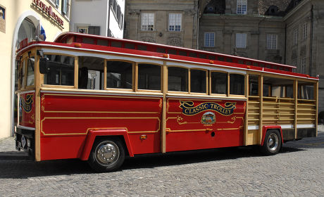 Historic Trolley Bus Sightseeing Tours Zurich Editorial Stock Photo ...