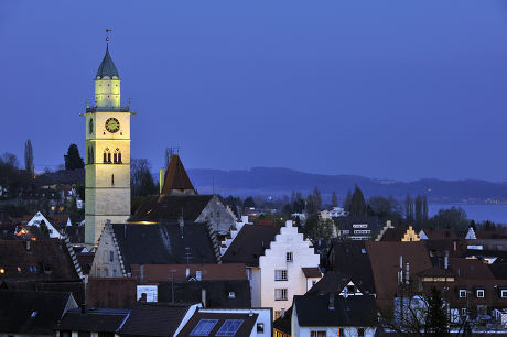 Overlooking Historic Town Center Ueberlingen Muensterturm - Foto de ...