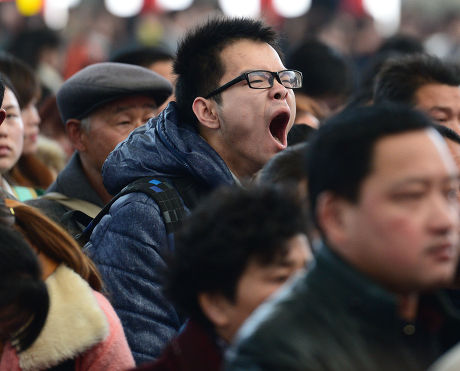 Man Yawning Crowd Editorial Stock Photo - Stock Image | Shutterstock