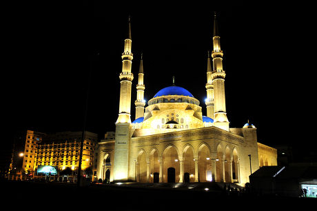 Khatem Alanbiyaa Mosque Night Beirut Lebanon Editorial Stock Photo ...