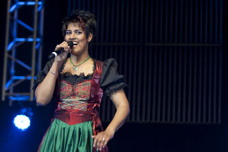 Swiss Folk Pop Singer Sarahjane Performing Editorial Stock Photo ...