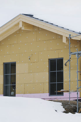 Unrendered Building Under Construction Mounted Wall Editorial Stock ...