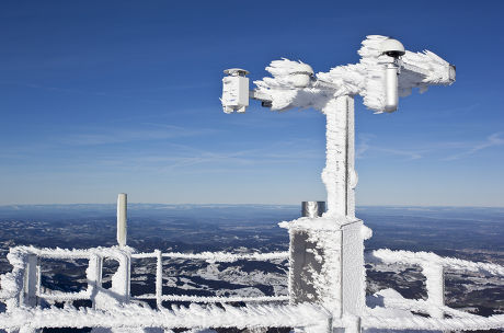 Frozen Measure Instrument Overlooking Lake Constance Editorial Stock ...